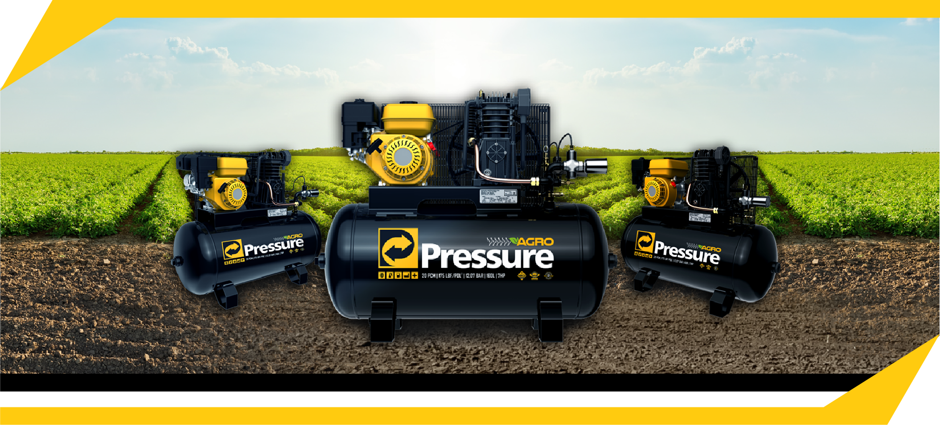 Novo compressor à gasolina Agro da Pressure - Pressure